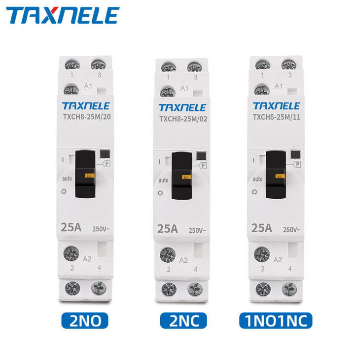 2P 16A 25A 220V/230V 50/60HZ Household Din rail AC Contactor Modular ...