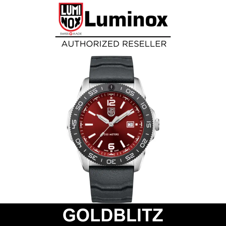 Luminox Pacific Diver LM 3135 Red Black Rubber Swiss-Made Watch | Lazada