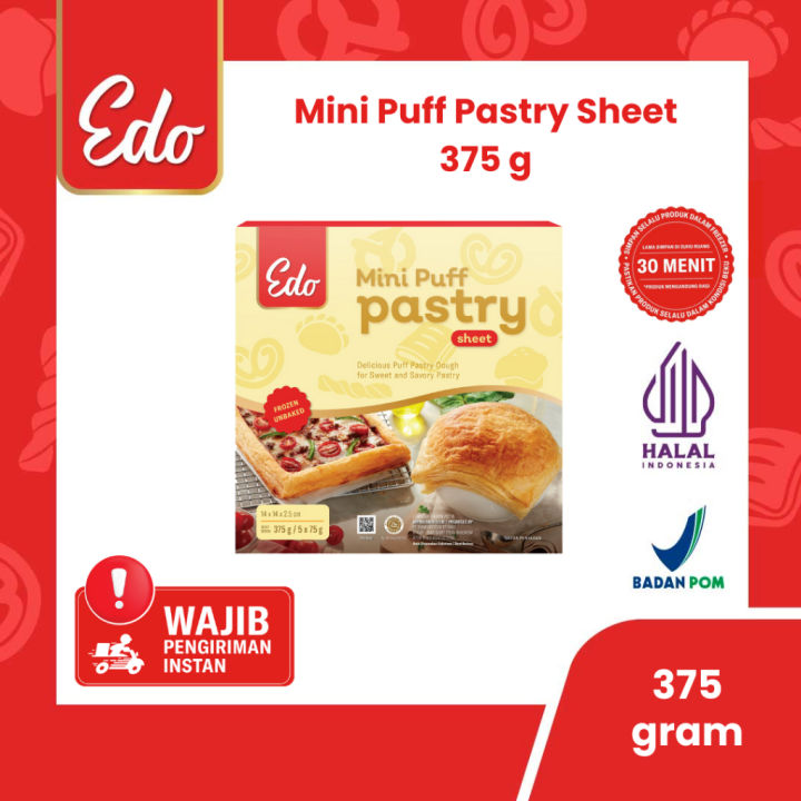 Edo Mini Puff Pastry Sheet 375 Gr Kulit Pastry Zuppa Frozen Siap Pakai ...