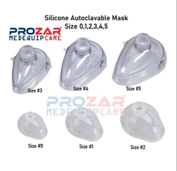 Ambu Bag Silicone Face Mask Anaesthetic Mask Reusable Autoclavable Size ...
