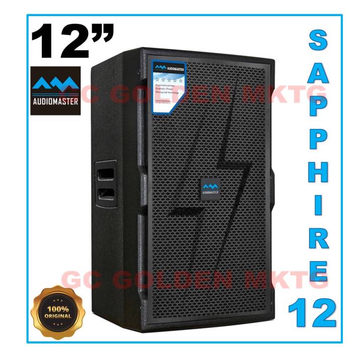 Audiomaster Sapphire 12 Professional Passive Speaker 1200W MAX 2 way 12 inches wooden speaker ...