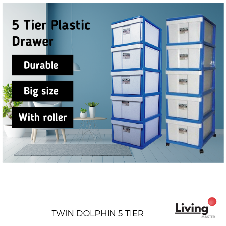 5 Tier Plastic Drawer / Plastic Cabinet / Storage Cabinet Plastic ...