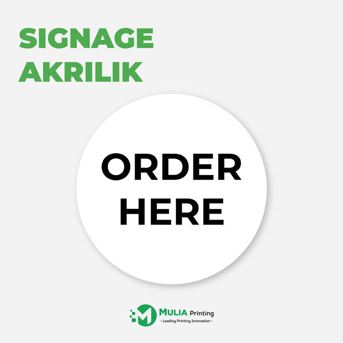 Order Disini Bulat Sign Board Label Tempel Akrilik Print Papan Nama ...