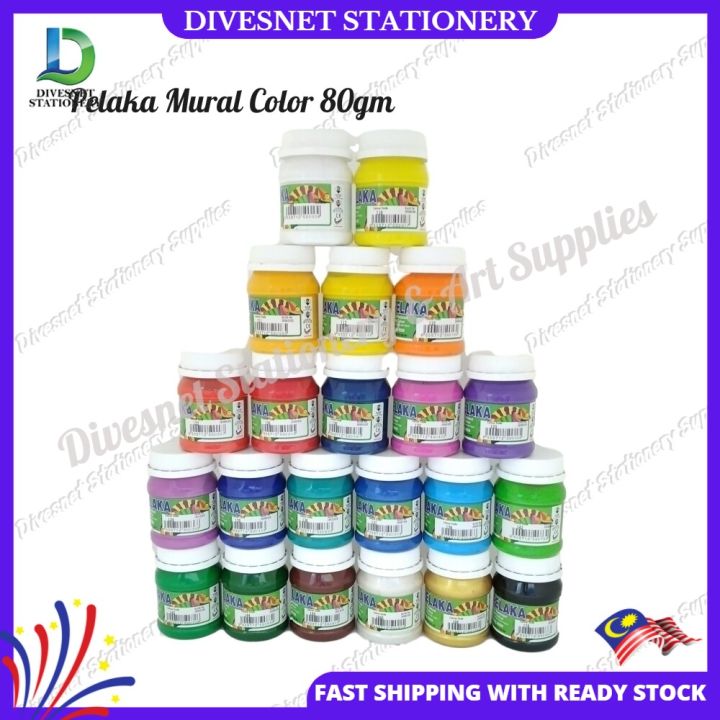 Pelaka Mural Color 80g Colour Mural 壁画颜料 (1 Bottle Single Color) | Lazada