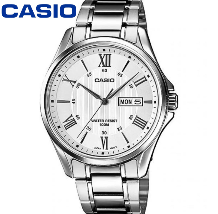 ST200/Casio นาฬิกาข้อมือผู้ชาย เลขโรมัน กันน้ำ 100M สายสแตนเลส รุ่น MTP ...