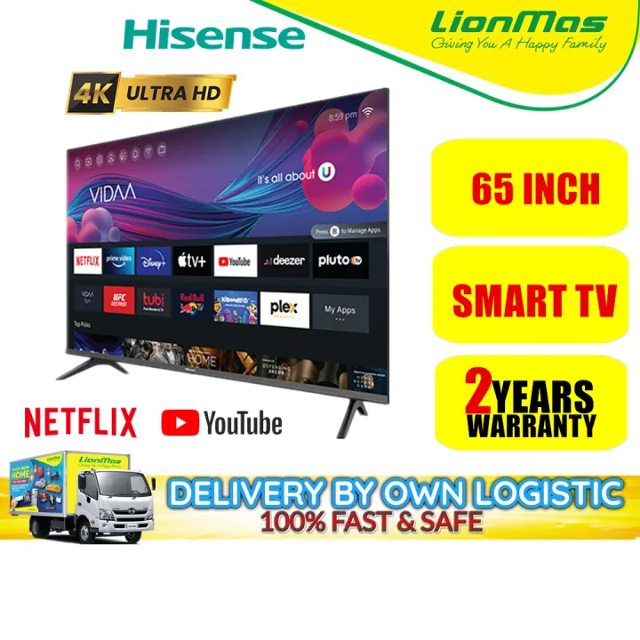 Hisense 65" 4K UHD Smart LED TV 65E6N (2025) | Lazada