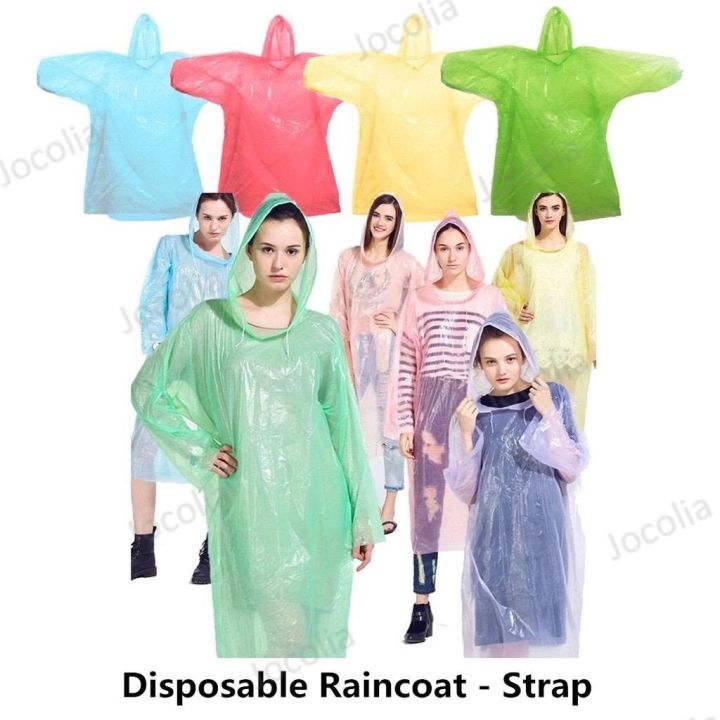 One Time Use Adult Travel Outdoor Disposable Semi Rain Coat Plastic ...