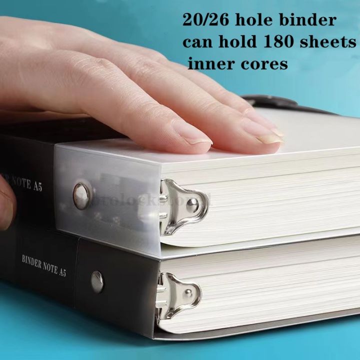 20/26 holes Loose-leaf Refillable Notebook College Notebook Writing ...