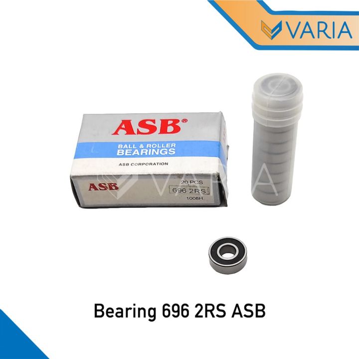 Bearing 696 2RS ASB 6 x 15 x 5 mm Laher Tutup Karet Double | Lazada ...