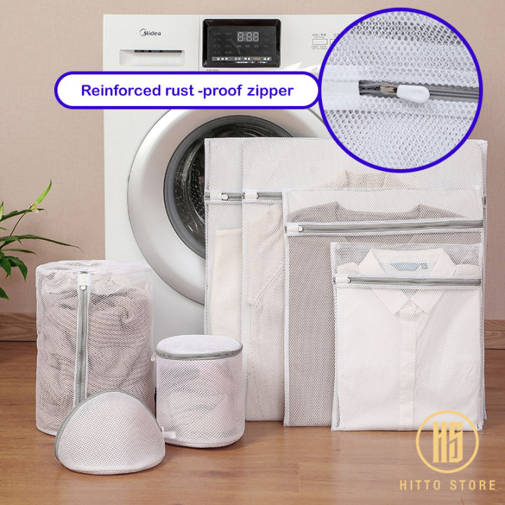 Hitto Premium Multi-Size Mesh Laundry Washing Machine Bag with Rust ...