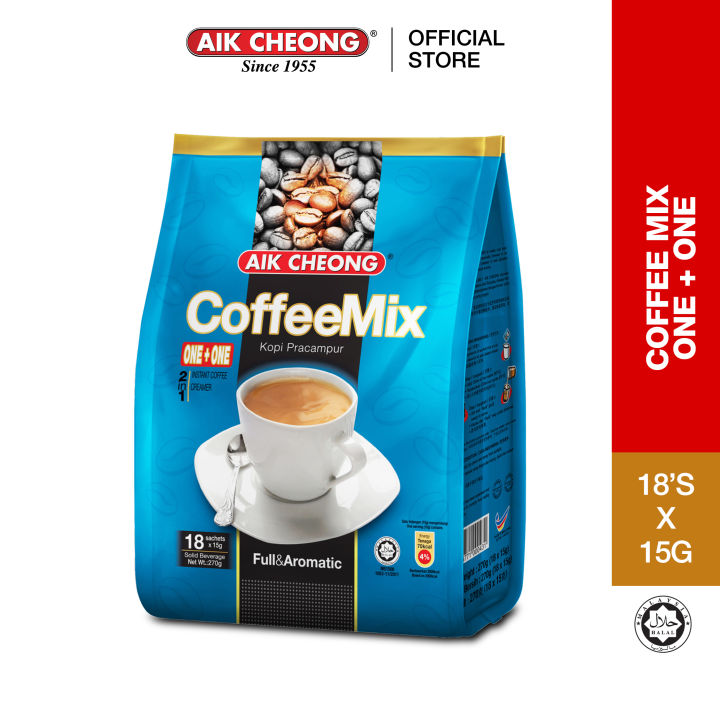 AIK CHEONG Coffee Mix 2in1 270g (15g x 18 sachets) - One + One | Lazada