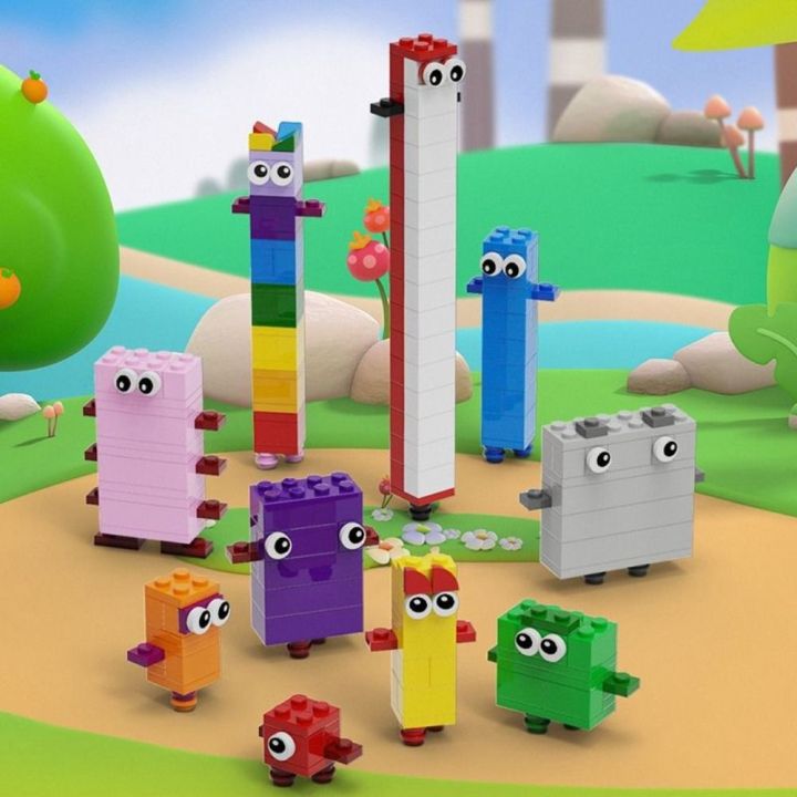 COOLSOO Number 1 to 10 Building Block Multicolor Build Early Math Skill ...