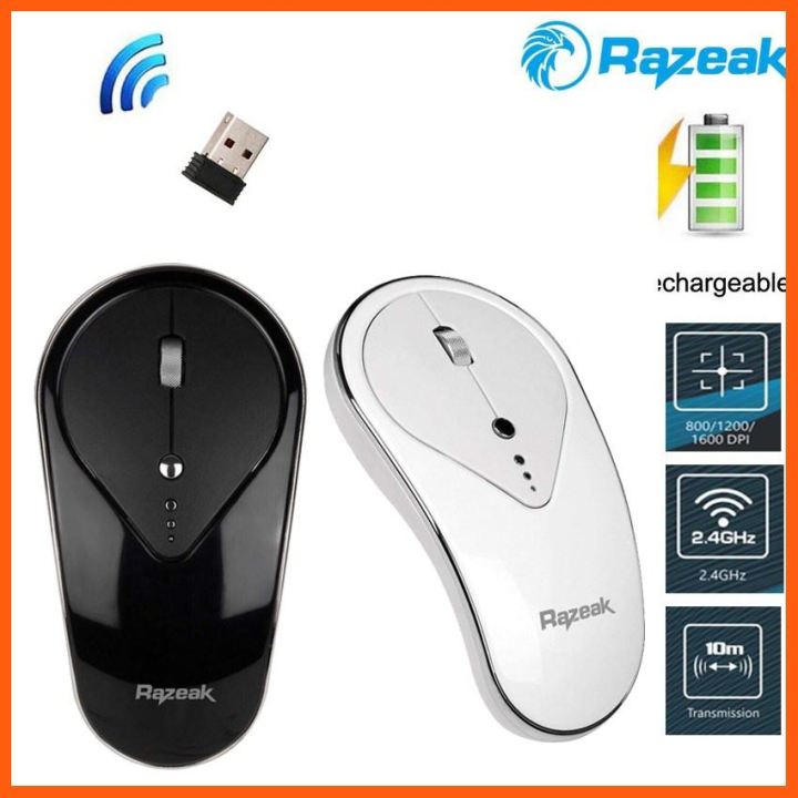 SALE" Razeak Mouse Wireless WS-WMS-535 White adapter vga hdmi usb ...