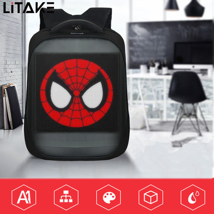 Wifi Smart LED Screen Backpack for Walking Outdoor Advertising | Lazada PH