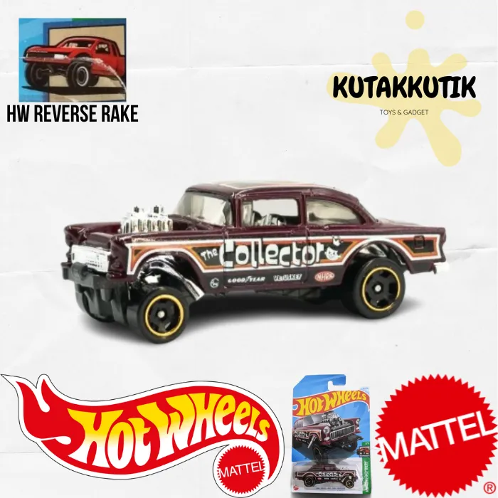 Hotwheels Mobil Klasik 55 Chevy Bel Air Gasser The Collector Merah Tua ...