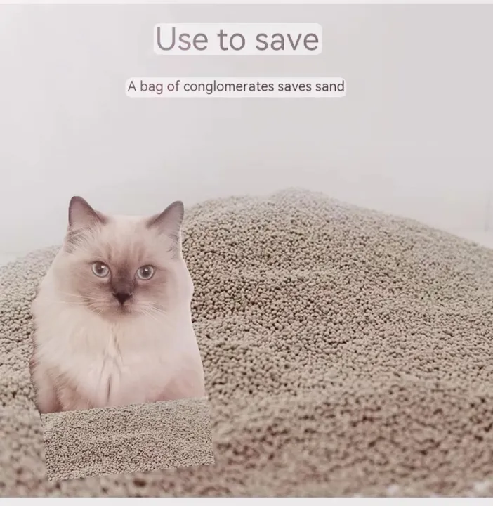 10 kg Natural Mineral Cat Litter Highly deodorized Quick Block Highly ...