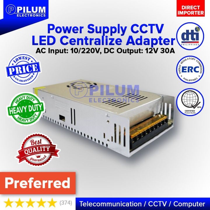12V 5A / 10A / 15A / 20A / 30A DC Centralize Power Supply Adapter CCTV LED / Heavy-duty ...