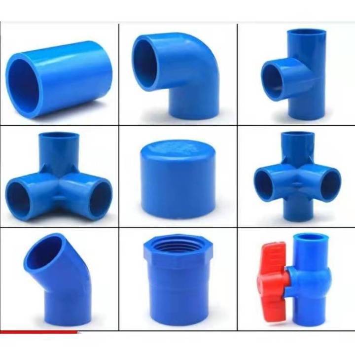 Premium PVC Blue Fittings Elbow Tee Coupling Bundle for Blue Pipe ...