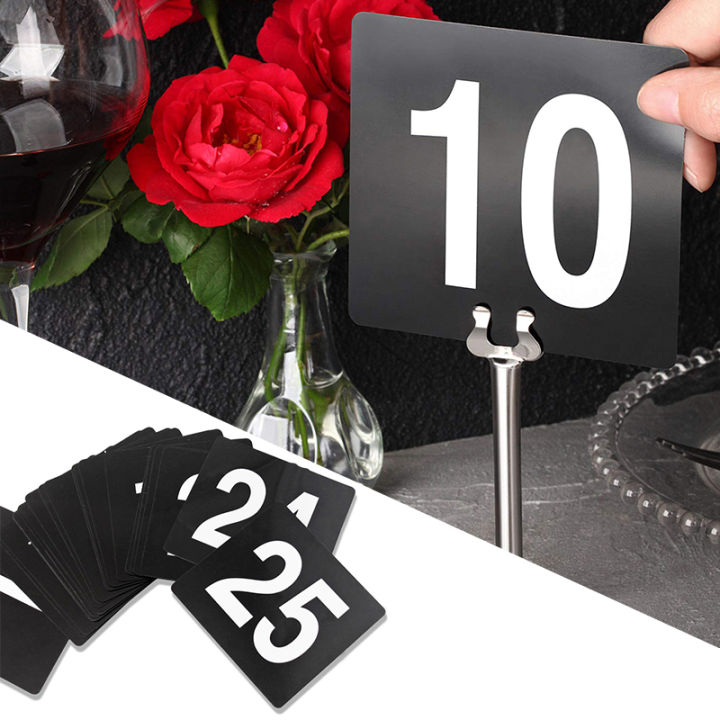 1-25/1-50 Black Double Sided Table Numbers 2 Inch | Lazada PH
