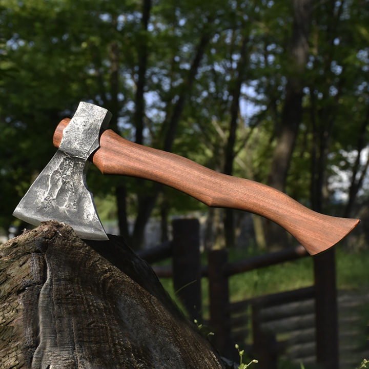 Longquan hand-made high manganese steel Viking tomahawk fire forging ...
