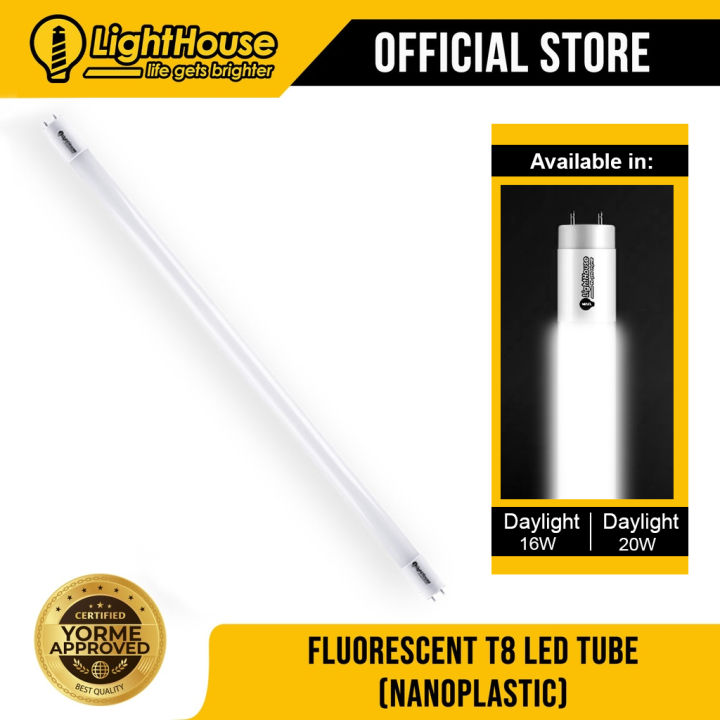 LIGHTHOUSE Fluorescent T8 LED Tube NANOPLASTIC 6500K 16W | 20W SOLD PER ...
