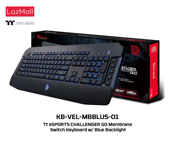 KB-VEL-MBBLUS-01 Tt eSPORTS CHALLENGER GO Membrane Switch Keyboard w ...