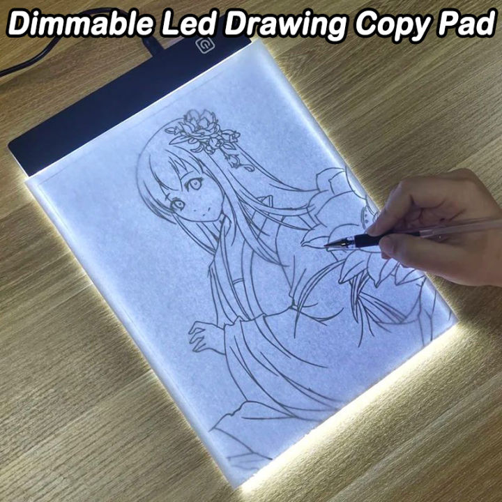 LED Drawing Pad Adjustable Brightness Tracing Copy Board Sketching ...