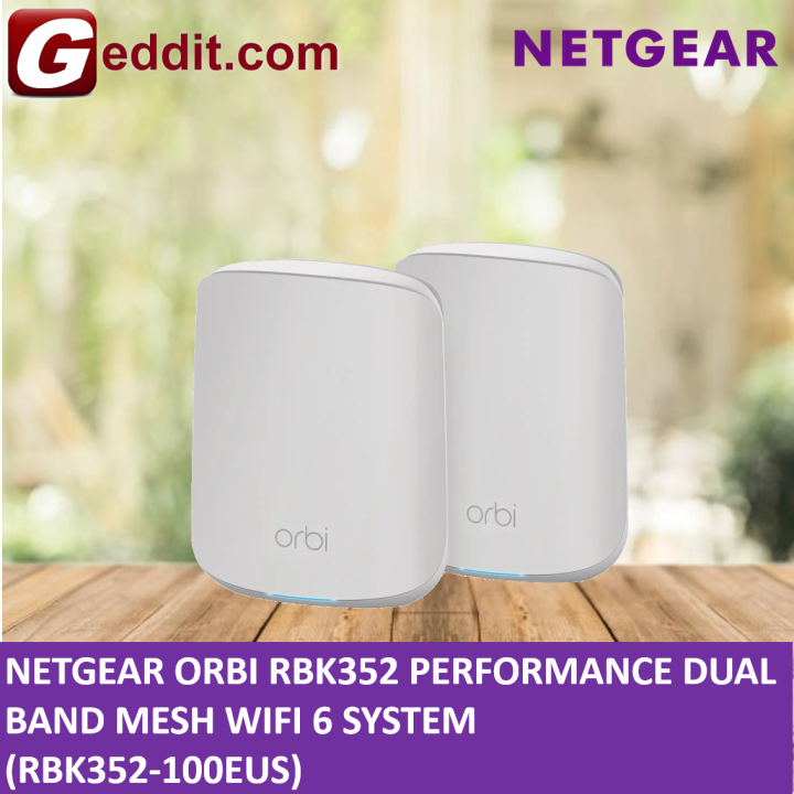 NETGEAR ORBI RBK352 PERFORMANCE DUAL BAND MESH WiFi-6 SYSTEM - RBK352 ...