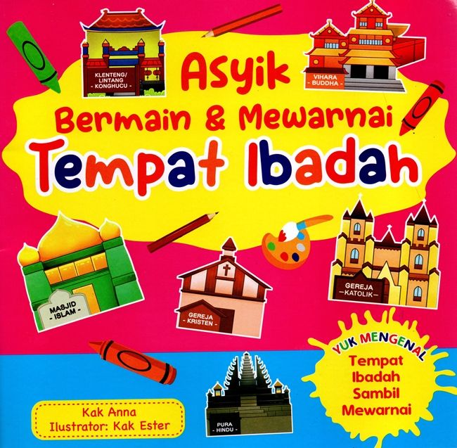 ASYIK BERMAIN DAN MEWARNAI TEMPAT IBADAH, YUK MENGENAL KEBER | Lazada ...