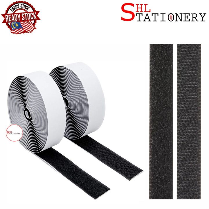 25mm x 1 Meter Self Adhesive Super Strong Glue Velcro Tape / Magic Tape ...
