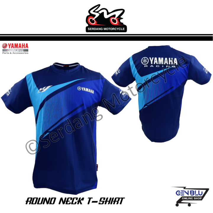 Yamaha S-Series Roundneck Tee Blue Soft Jersey Tshirt Kemeja T-Shirt ...