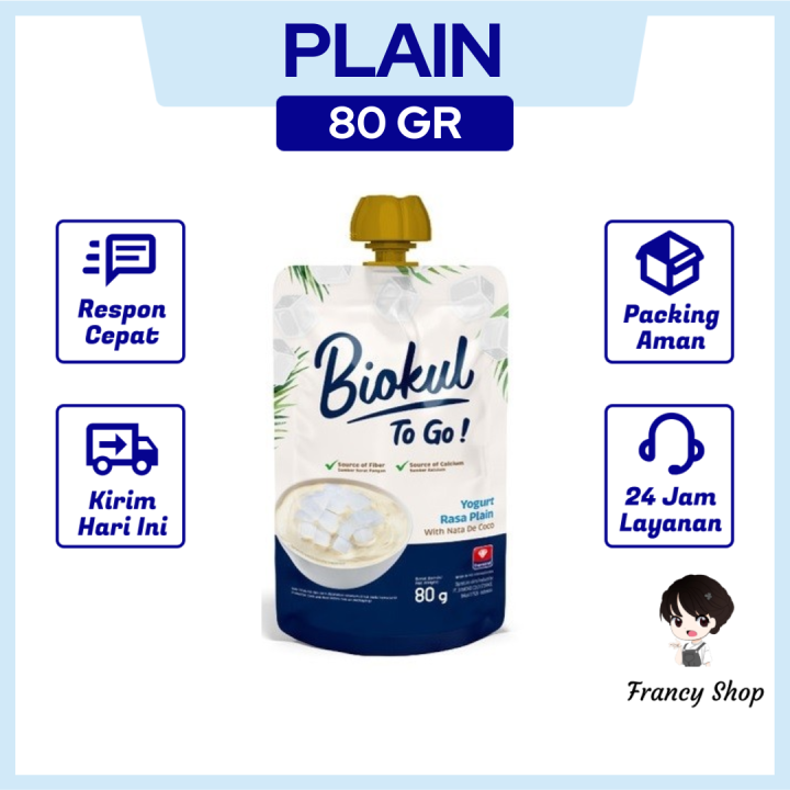 Biokul Yogurt To Go Plain 80 gr | Lazada Indonesia