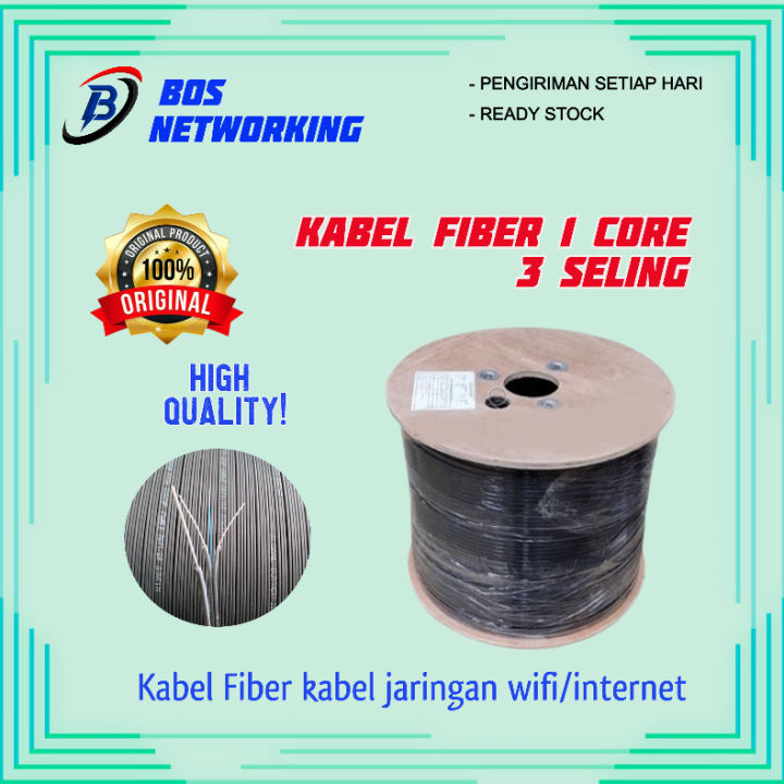 Kabel Fiber Optik Kabel WiFi Drop Core 1 Core 3 Seling | Lazada Indonesia