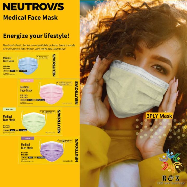 Neutrovis Medical Face Mask / Neutrovis Earloop 3PLY Sky Blue / Pink ...