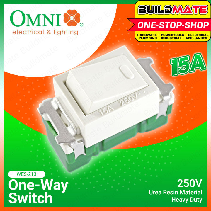 OMNI 1-Way Switch 15A 250V WES213 - BUILDMATE - | Lazada PH