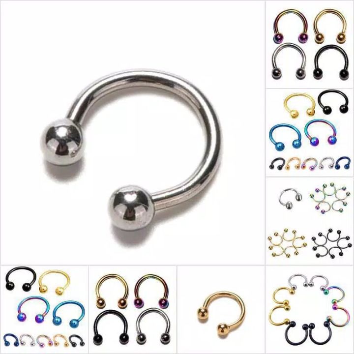 Anting Tindik Hidung Fake Piercing Bahan Besi Aneka Warna untuk Hidung ...