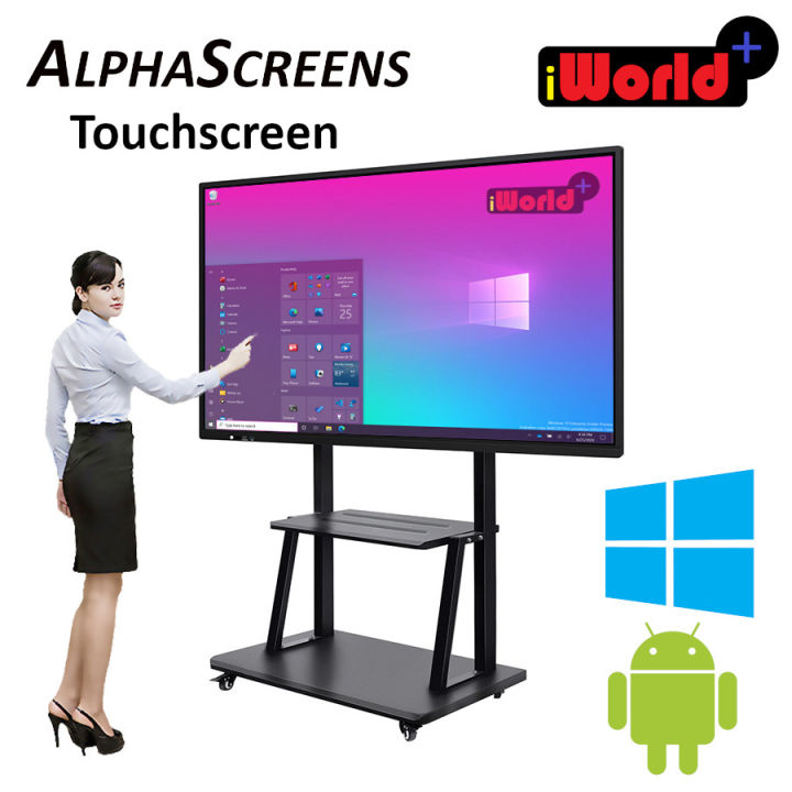 AlphaScreens 65 75 85 98 inch Touchscreen Interactive Smart LED TV ...