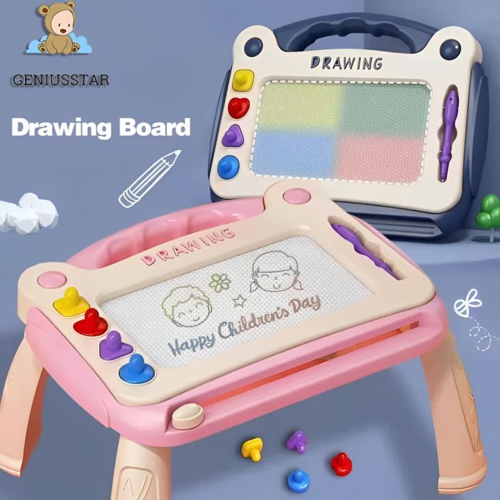 GENIUSSTAR kids drawing board for home use toddler magnetic writing board baby graffiti magnetic ...