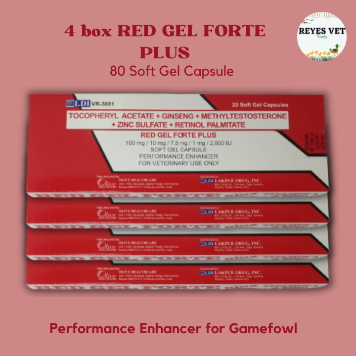 [VET SUPPORT] RED GEL FORTE PLUS 40capsules for GAMEFOWL : PARA SA ...