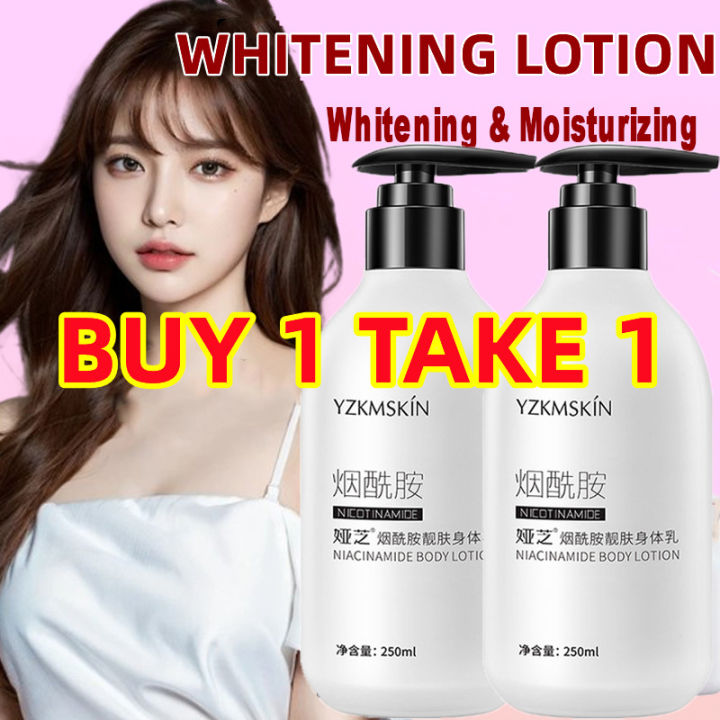 Buy 1 Take 1 Niacinamide Whitening Body Lotion Moisturizing Skin Care Lightening Dark skin Body ...