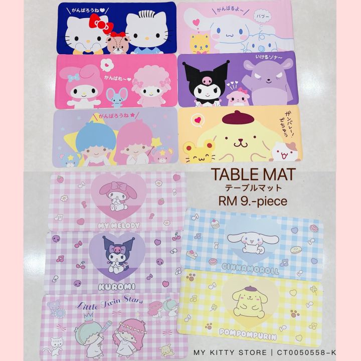 Hello Kitty My Melody PU Long Table Mat Little Twin Star Kuromi ...