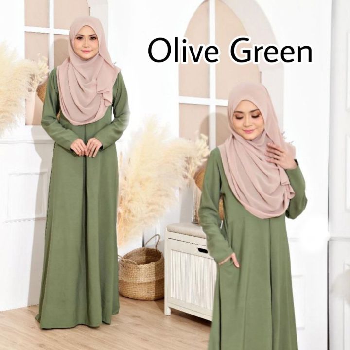 (RAYA 2026) AISHAH Jubah kembang Muslimah Lembut Beralun Ready To Wear ...