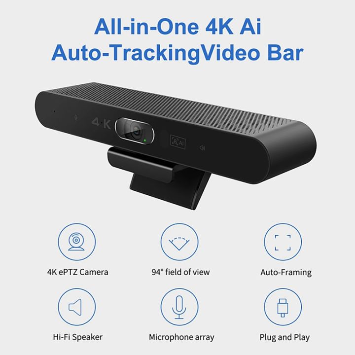4K Camera USB Webcam Video Conference Camera with Microphone and ...