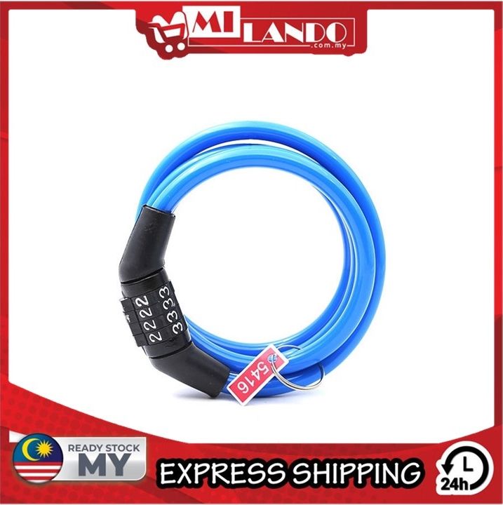 MILANDO 4-Digit Bicycle Lock 100cm Anti-Theft Chain Lock Folding Lock ...
