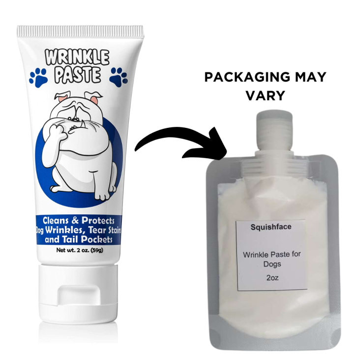 Squishface Wrinkle Paste for Dogs, 2 oz. / 59g Cleans Wrinkles, Tear ...