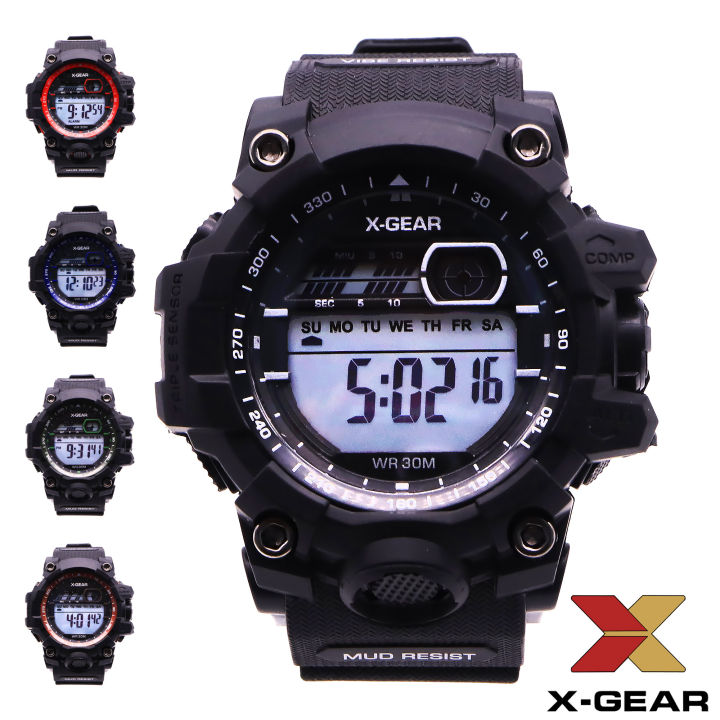 X-GEAR Watch ORIGINAL 30m Waterproof Rubber Strap Watch Unisex Jam ...