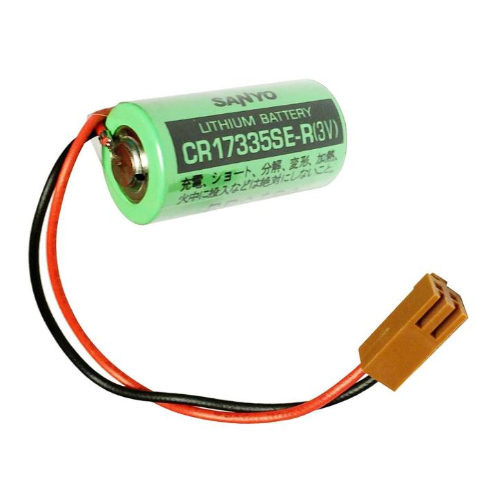 Sanyo CR-17335SE-R with Brown Connector 2-PIN 3V PLC Lithium Battery ...
