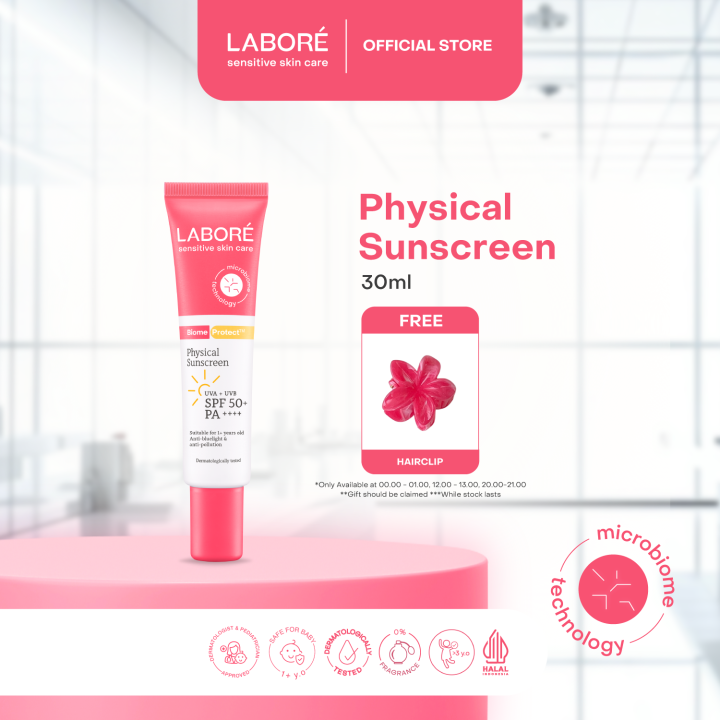 [B1G1 FREE Flower HairClip] Labore Physical Sunscreen SPF 50 PA ...