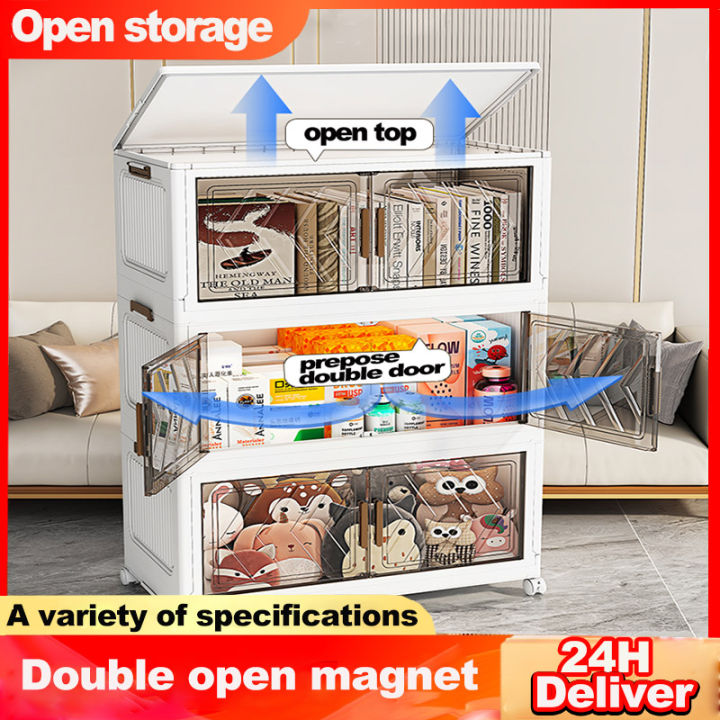 【Upgrade】5Layers moving Storage Cabinet Bedroom Wardrobe Storage Box ...