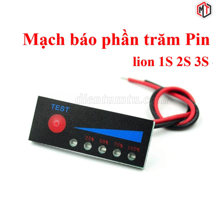 Mạch báo phần trăm Pin 1S 2S 3S 4S - Mạch Kiểm Tra Dung Lượng Pin 18650 ...